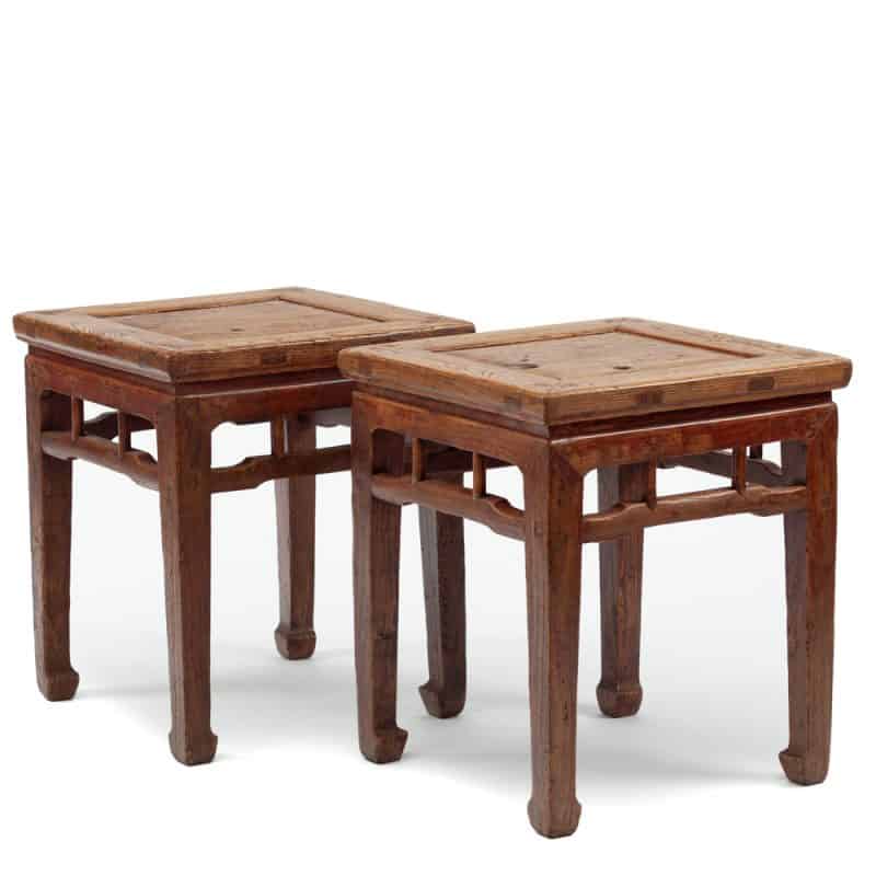 Large square antique Chinese stools - Humble House gallery