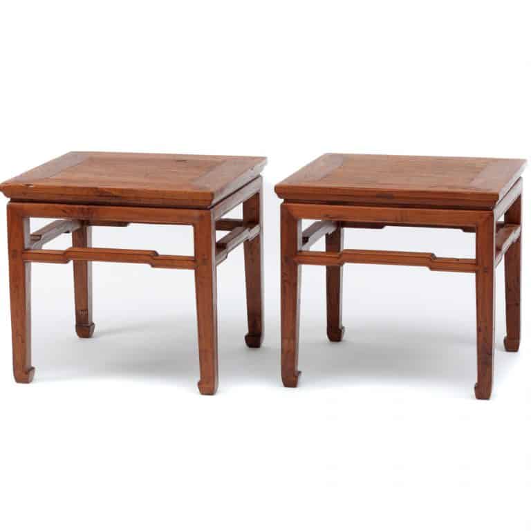 Large square antique Chinese stools - Humble House gallery